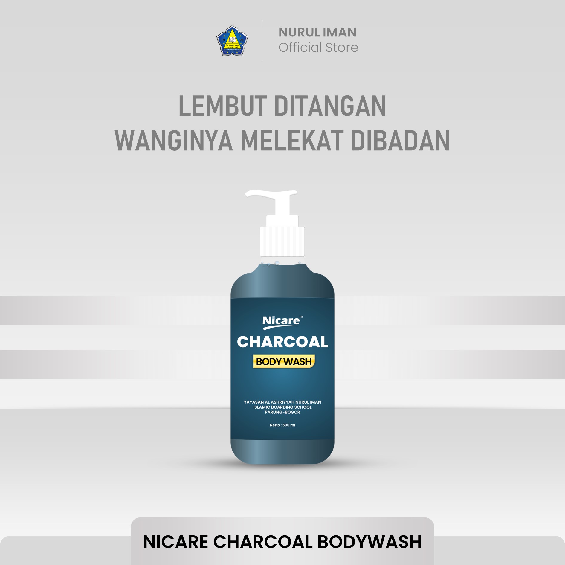 Sabun Mandi_NICARE CHARCOAL BODY WASH 500 ml | Nurul Iman Store